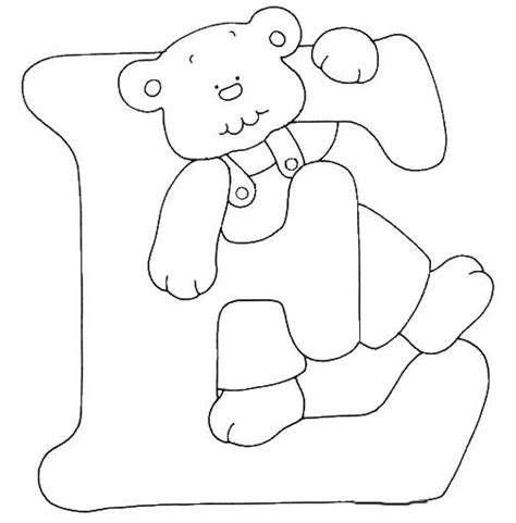 Oh my Alfabetos Alfabeto de osito para colorear Clipart bebê