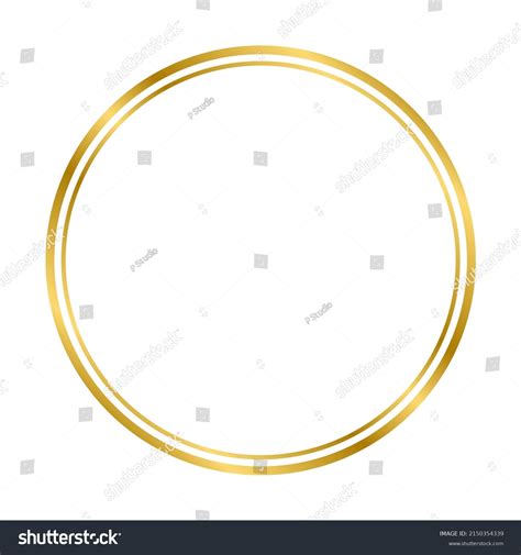 Gold Shiny Glowing Vintage Circle Frame Stock Vector Royalty Free