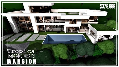 Modern Hillside Tropical Mansion Welcome To Bloxburg No Large Plot