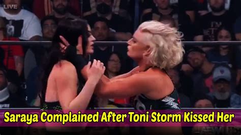 Saraya Complained To Hr After Toni Storm Kissed Her At Aew Grand Slam