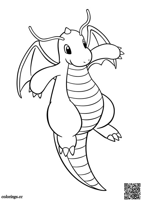 149 Dragonite tegninger til farvelægning Pokemon tegninger til