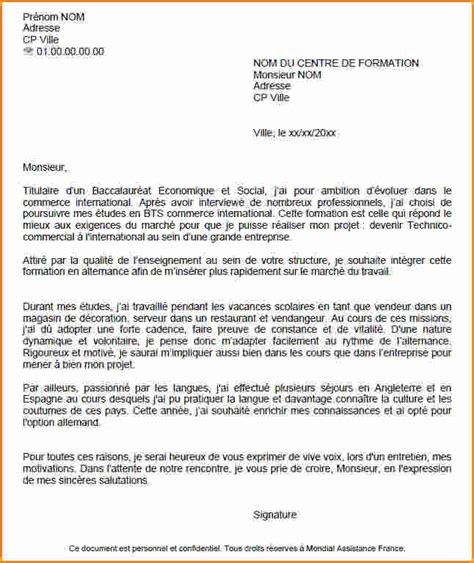 Lettre De Motivation Apb Bts Technico Commercial Laboite Cv Fr