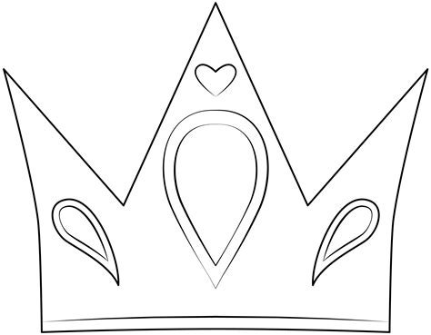 Princess Crown Coloring Page Colouringpages