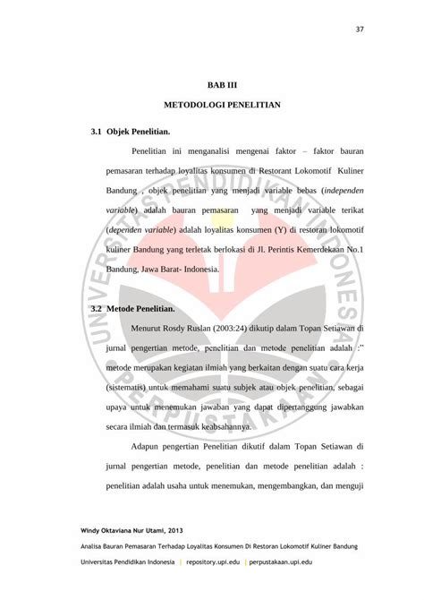 PDF BAB III METODOLOGI PENELITIAN 3 1 Objek Penelitian Repository Upi