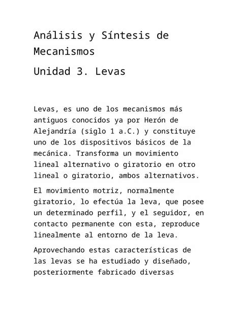 DOCX Análisis y Síntesis de Mecanismos Unidad 3 y 4 DOKUMEN TIPS