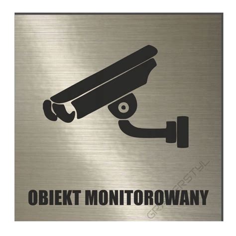 Tabliczka Piktogram Obiekt Monitorowany Grawer