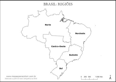 Mapas Do Brasil Para Colorir