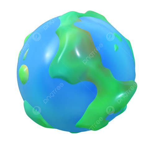 Ilustração 3d Terra Dos Desenhos Animados PNG Terra Dos Desenhos