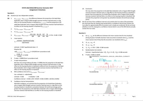 ass3 solutions stats 101 101g 108 summer semester 2017 assignment 3 solutions question 1 a