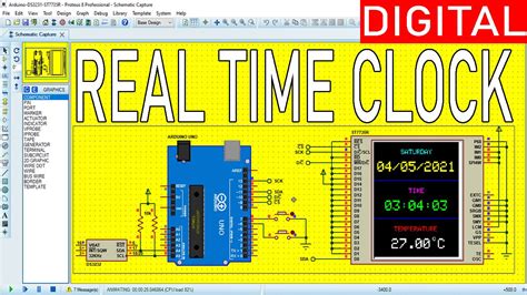 how to design real time clock rtc using arduino ds3231 ds1307 with display proteus simulation