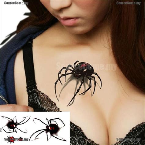 Fonte Adesivos De Tatuagem À Prova D água 3D Cor Aranhas Insetos