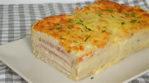 Croque Cake Pastel De Jam N Y Queso Con Pan De Molde Facil Y Muy Rico