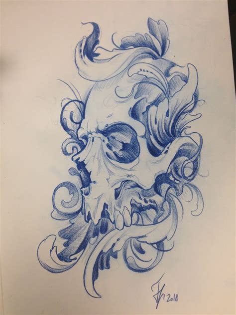 Pin by Dima Osipov on Фантазия Skull art tattoo Skull tattoo design