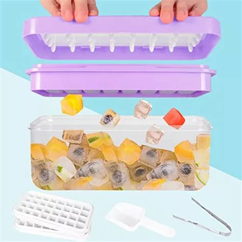 Bandeja Para Cubitos De Hielo Con Tapa Y Contenedor 2 X 32 Meses Sin