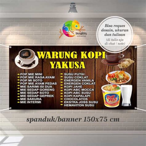 Size X Spanduk Banner Warung Kopi Spanduk Warkop Custom Desain