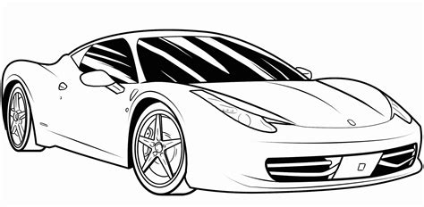 Ferrari Race Car Coloring Pages Printable