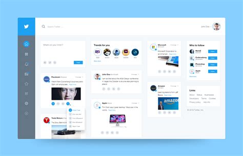 Twitter UI Redesign Behance