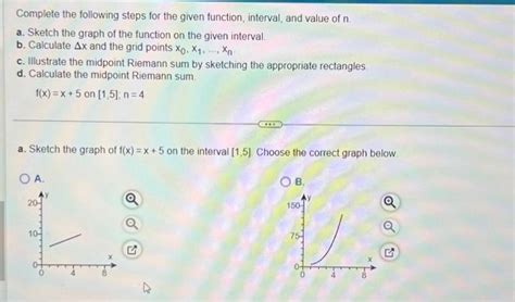 solved complete the following steps for the given function