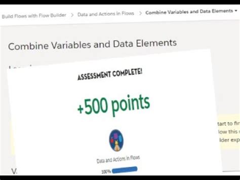 Combine Variables And Data Elements Data And Actions In Flows Youtube
