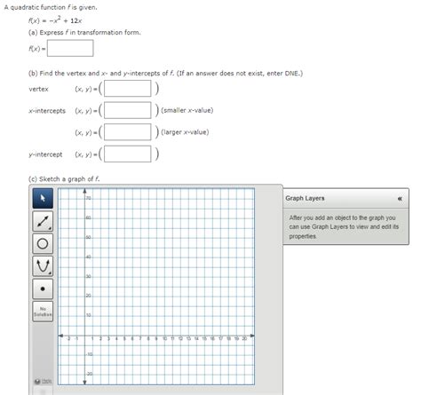 solved a quadratic function fis given f x x2 12x a