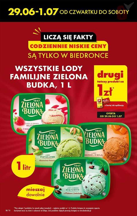 Biedronka 29 06 2023 W tym tygodniu lody zielona budka drugie za 1 zł