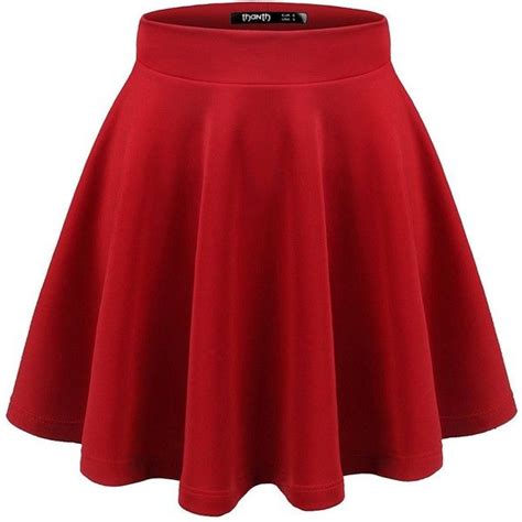 Twinth Womens Versatile Stretchy Pleated Flare Skater Skirt 13 Cad Liked On Polyvore Featuring