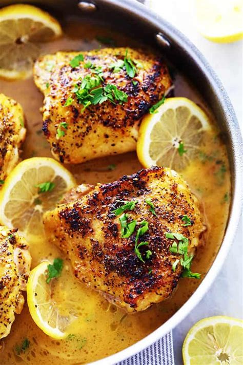 Lemon Pepper Chicken With A Brown Butter Garlic Lemon Sauce The