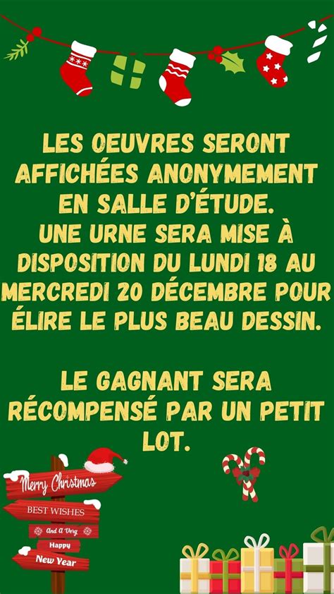 CONCOURS DE DESSIN DE NOEL Collège Nicolas Haxo