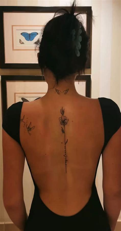 Beautiful Flower Tattoo Ideas Meaningful Flower Spine Tattoo I