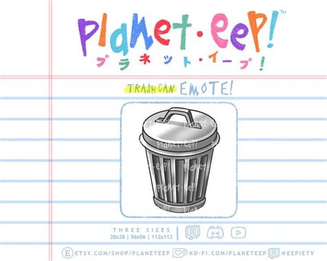 Trash Can Emote Garbage Emote Bin Emote Twitch Emote Discord Emote