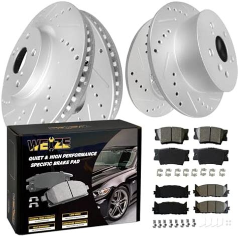 Amazon Weize Front And Rear Brake Pads And Rotors Kit Fit For