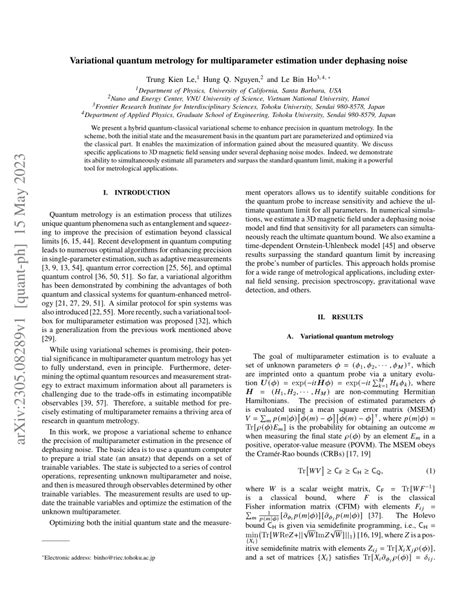 pdf variational quantum metrology for multiparameter estimation under dephasing noise