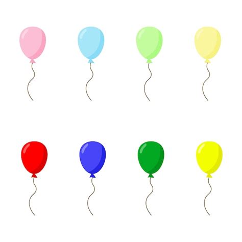 Premium Vector Balloon In Cartoon Style Bunch Of Balloons For