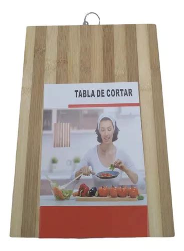 Tabla Para Picar De Bambú Con Argolla 32x45x2cm Color Marrón Tabla De