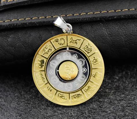 Colgante De Oro Y Plata De P Ndulo De Talism N Del Zodiaco Budista Del