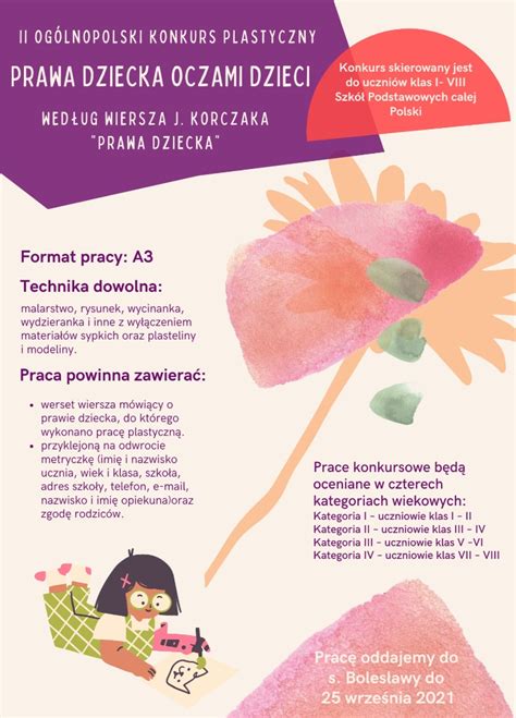 I Og Lnopolski Konkurs Plastyczny Prawa Dziecka Oczami Dzieci