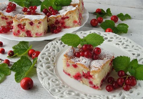 Ciasto Na Oleju Z Czerwon Porzeczk Doradcasmaku Pl