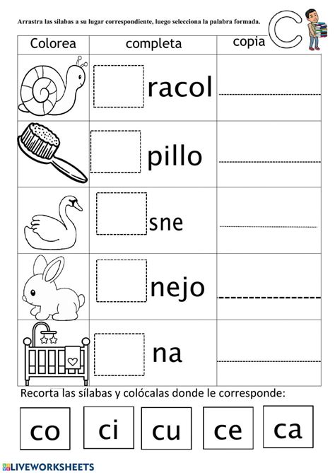 Sílabas ficha interactiva y descargable Puedes hacer los ejercicios
