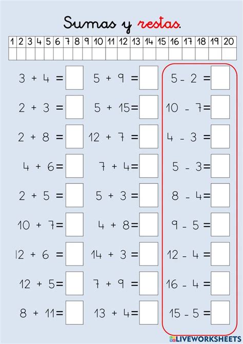 Sumas Y Restas Online Exercise For Primaria Periodic Table Online
