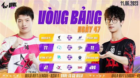 FL vs NGX TT vs TE KT RY vs BRU JT vs JDG VÒNG BẢNG NGÀY 47 WRL