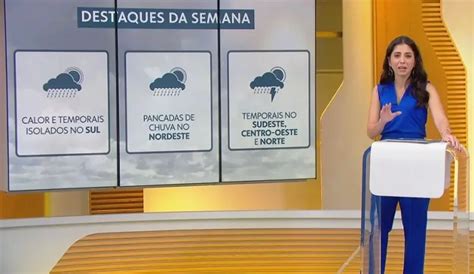 Previsão do tempo Semana começa chuvas fortes e calor em todo o país