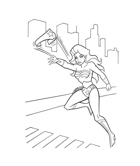Desenhos De Mulher Maravilha DC Comics Para Colorir E Imprimir