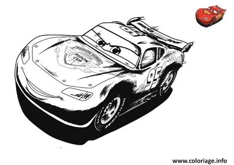 Coloriage Cars 3 Flahs Mcqueen En Pleine Vitesse JeColorie