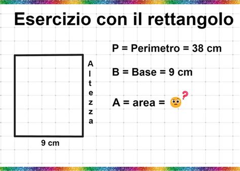 Esercizio Con Il Rettangolo Calcola L Area Conoscendo Perimetro E Base