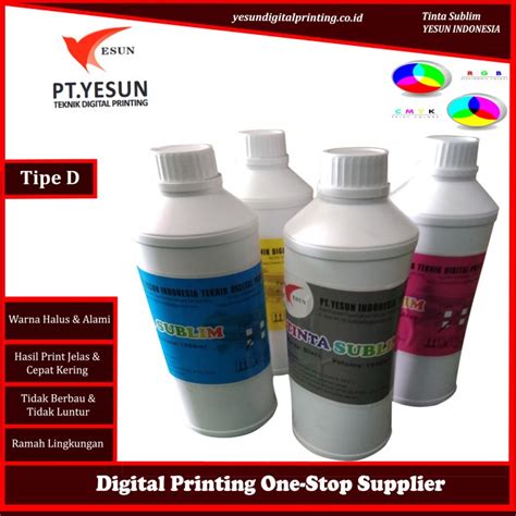 Jual Cantik Tinta Sublimasi Tipe D Warna Cmyk Gilaa Shopee Indonesia