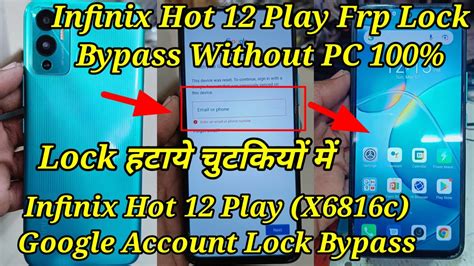 Infinix Hot Play Frp Lock Bypass Without Pc Infinix X C Google