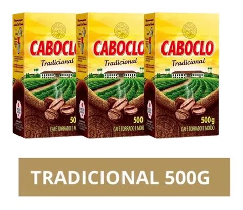 Kit 3 Café Caboclo Tradicional 500g Parcelamento sem juros