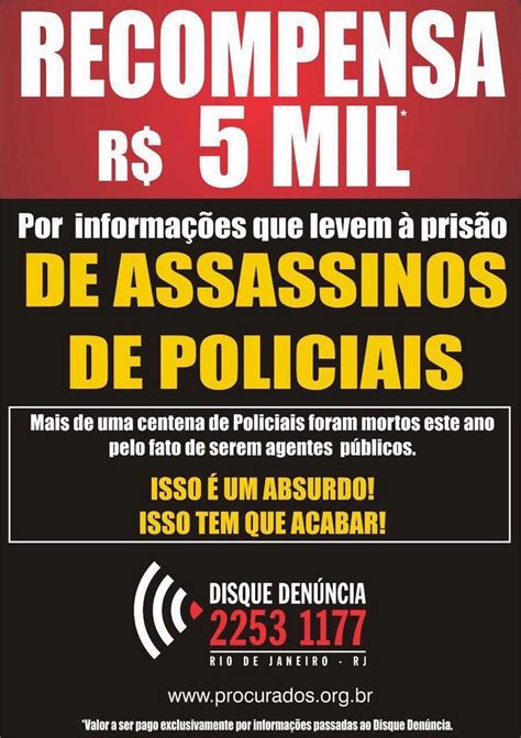 Disque Denúncia recompensa de R 5 mil para pistas de assassinos de