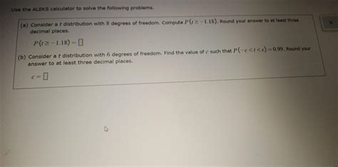 solved use the aleks calculator to solve the following