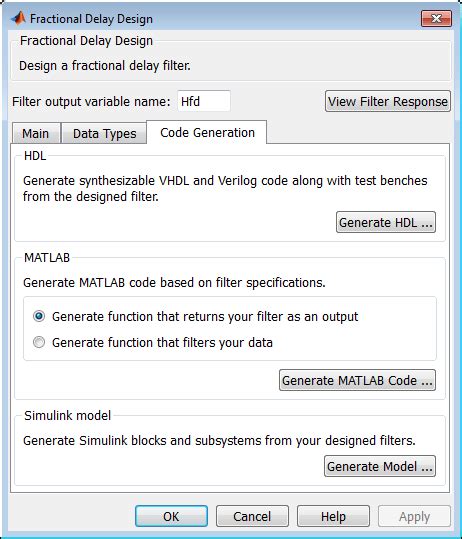single rate farrow filters matlab and simulink
